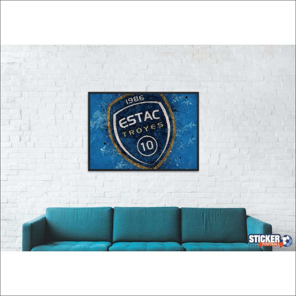 😍 Estac Troyes logo club decoración de pared de fútbol